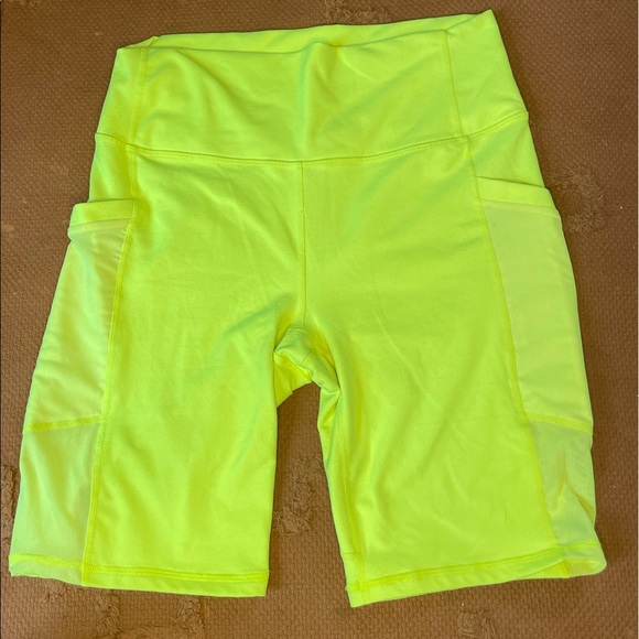 Fabletics | Shorts | Fabletics Power Hold Neon Yellow Bike Shorts ...